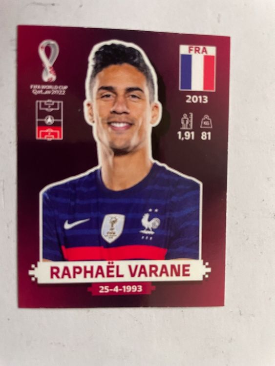 FRA 10 Panini WM 2022 RAPHAEL VARANE | Kaufen auf Ricardo