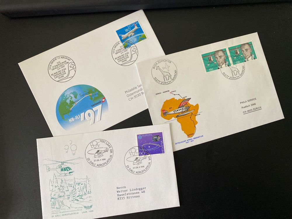 Genf - New York + Mittelholzer ZRH - Kairo etc + FISA Laax (Neu (gemäss ...