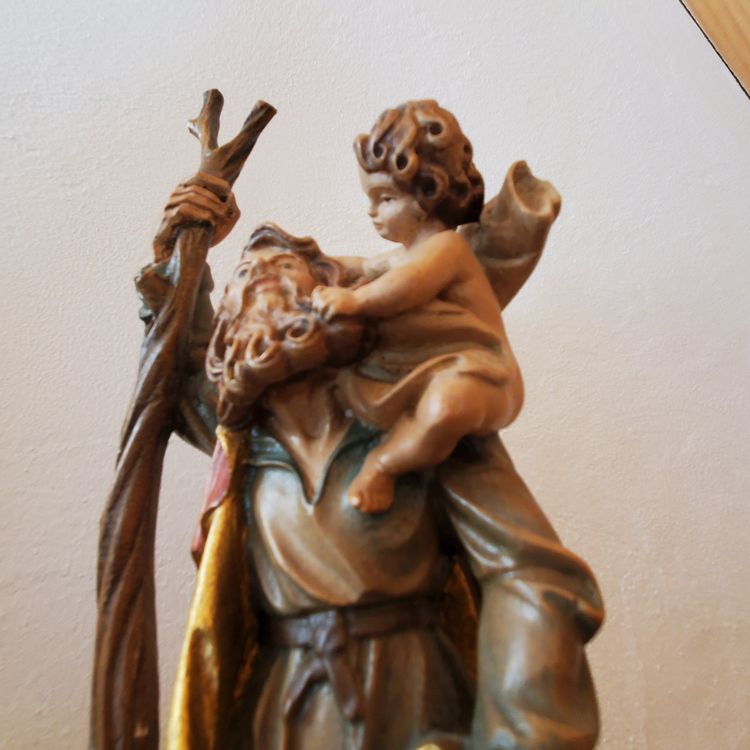 Ab 1.-- Heilige Christophorus Jesuskind Figur Statue Holz (Gebraucht) in Opfikon für CHF 116 ...