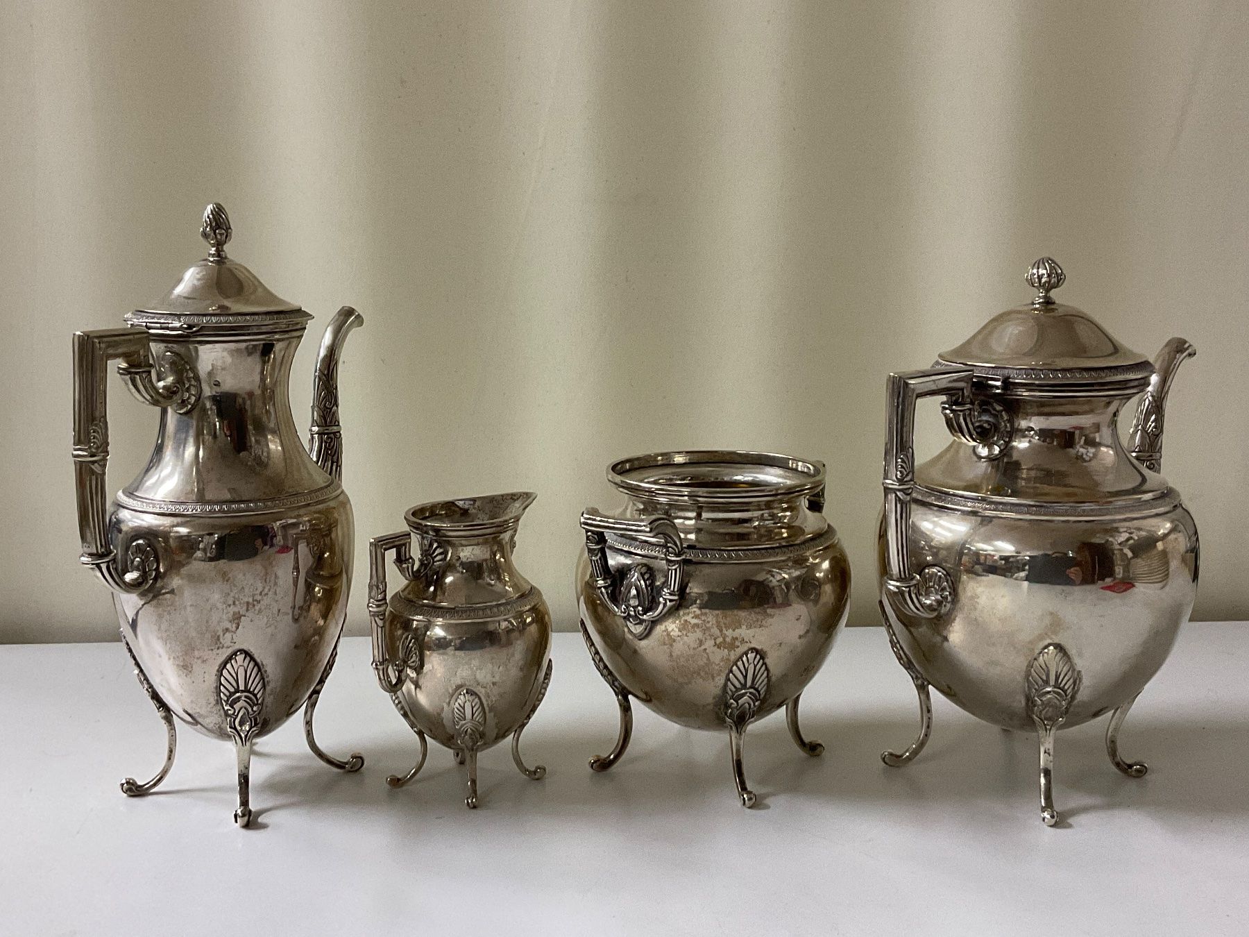 Antikes Teeservice Silber mit Dianakopfpunze Wien/1872-1922 (Gebraucht ...