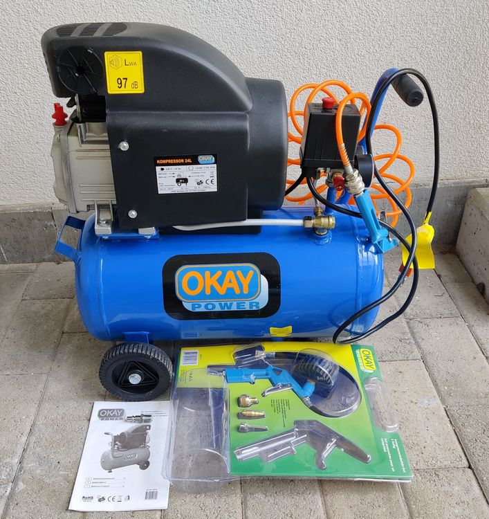 Druckluftkompressor 24L mit Zubehör | Kaufen auf Ricardo