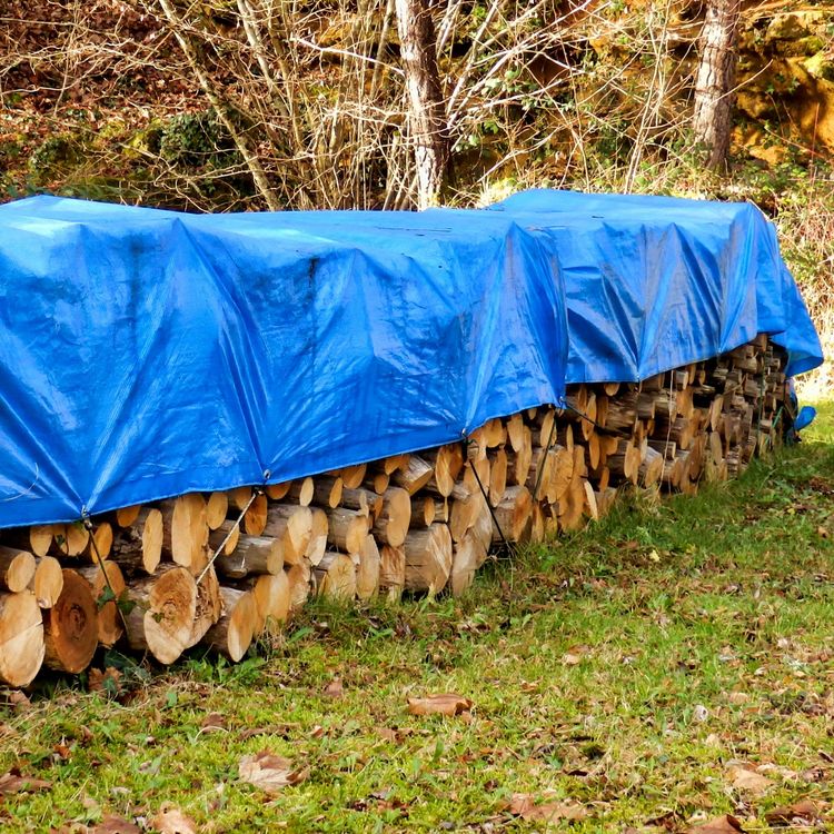 6x8 meter Plane Abdeckplane Garten Gewebe mit Ösen Holzabde (Neu ...