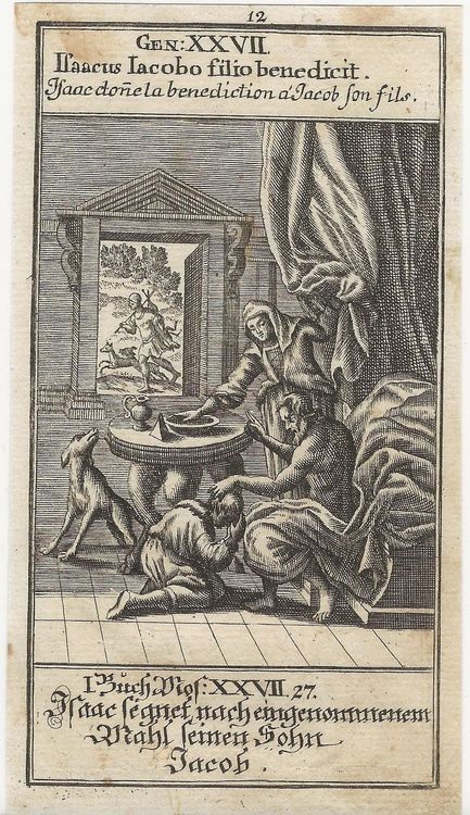 Kupferstich um 1780 , Isaac segnet seinen Sohn (Gebraucht) in Frauenfeld für CHF 12 – mit ...