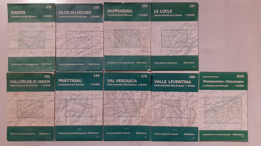 Landeskarten der Schweiz 1:50000 (Gebraucht) in Affoltern am Albis für ...