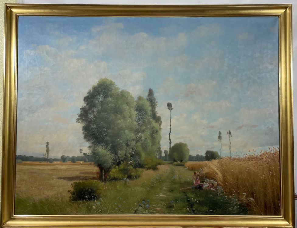 Charles Emile Turrettini grosses Gemälde - Feld Landschaft (Gebraucht ...