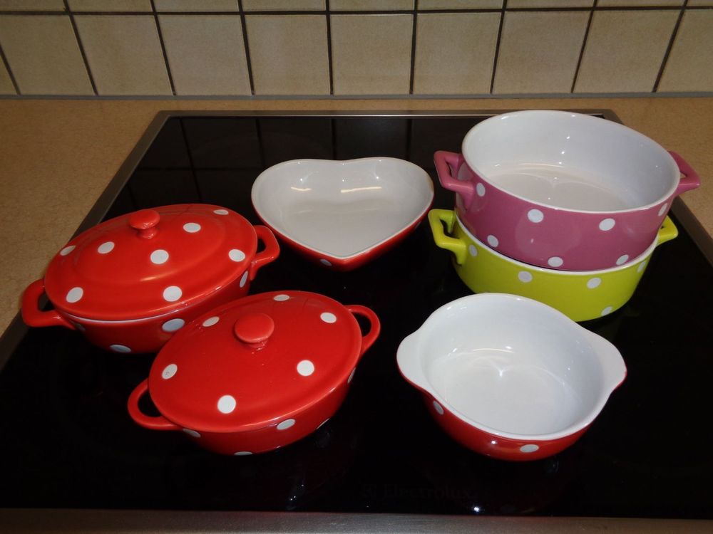 LOT ROT WEISSE TUPFEN 6 TEILE (Gebraucht) in Henggart für CHF 29 – mit ...