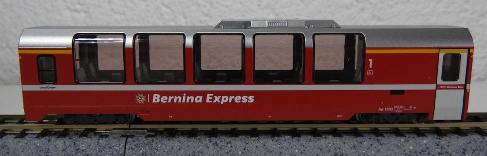 RhB Bernina Express Panoramawagen Ap 1302 1. Kl Spur N Neu (Neu (gemäss Beschreibung)) in Salez ...