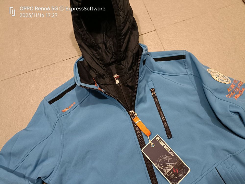 CAMP DAVID Softshell Jacke Snapshot 1 Mallorca sky blue Gr.L (Neu und originalverpackt) in ...