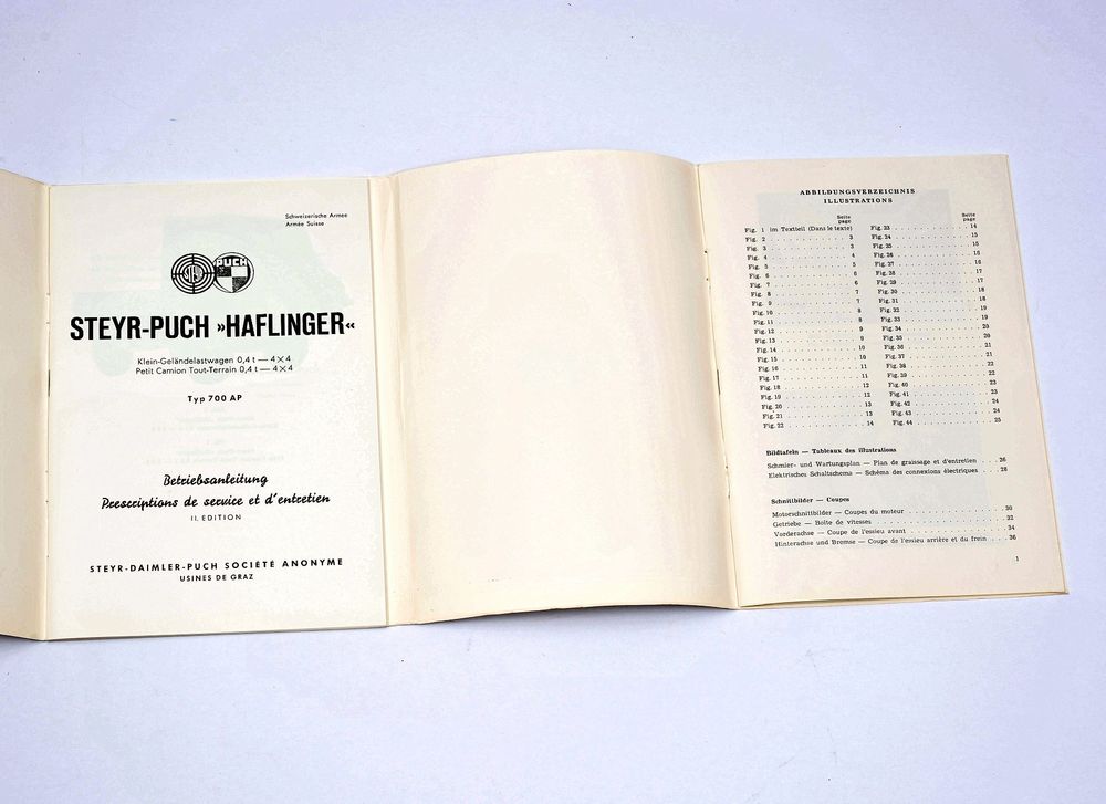 Original Betriebsanleitung Steyer Puch Haflinger 700 AP | Kaufen auf ...