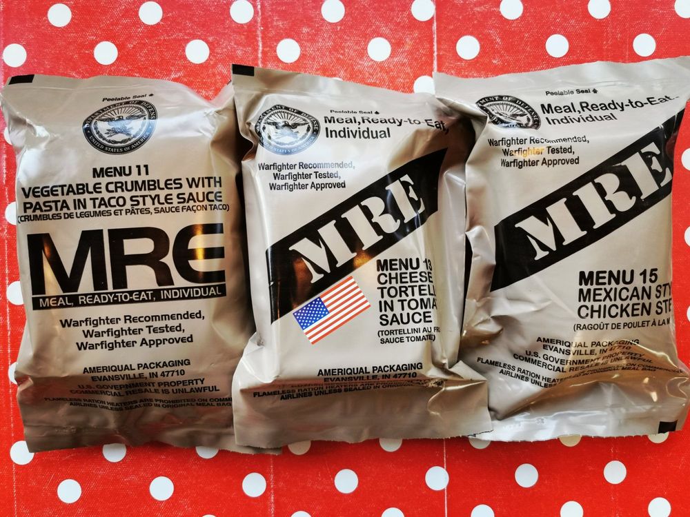 Original US Army Ration MRE 3 Stück! Insp. 2024/25 (Neu und ...