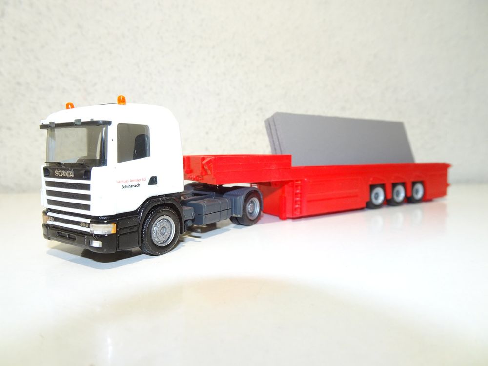 Herpa Lastwagen LKW Scania Samuel Amsler Sattelschlepper HO | Kaufen auf Ricardo