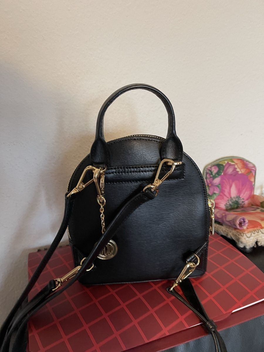 sac à dos DKNY en cuir noir neuf / SVP lisez bien le texte (Neuf (Voir ...