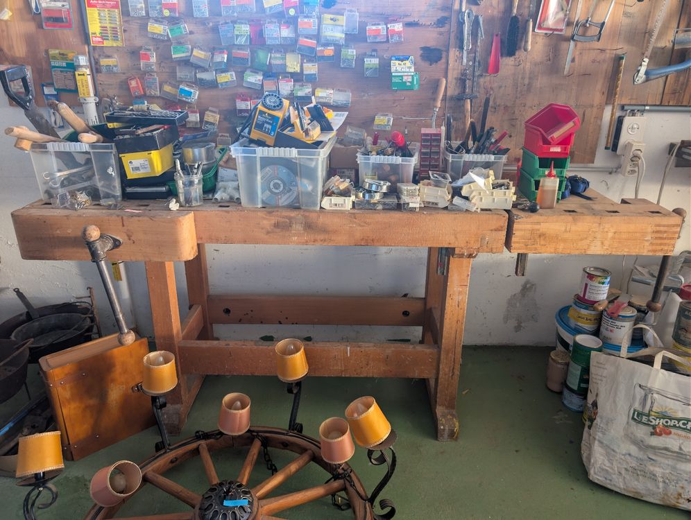 Établi de menuisier traditionnel en hêtre massif (D'occasion) à ...