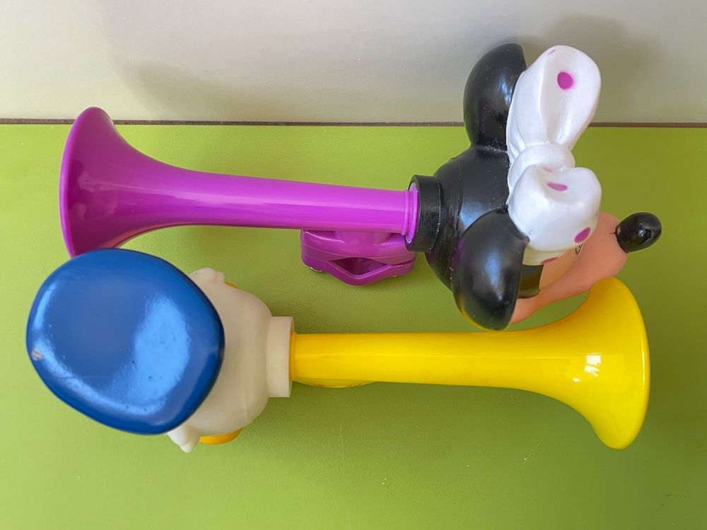 2x 80er Disney Minnie & Donald Fahrradhupe Velohupe Hupe (Gebraucht) in ...