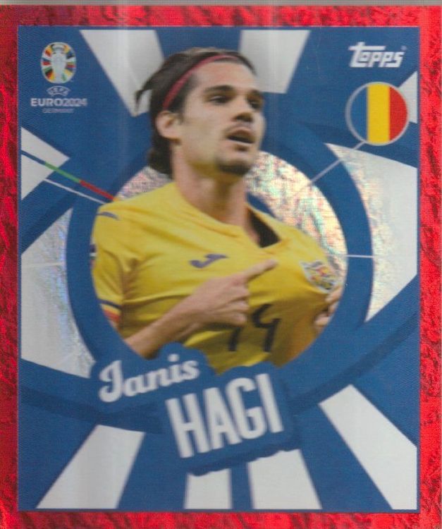 EURO 2024 Topps sticker Player To Watch Foil Red JANIS HAGI (Neu ...