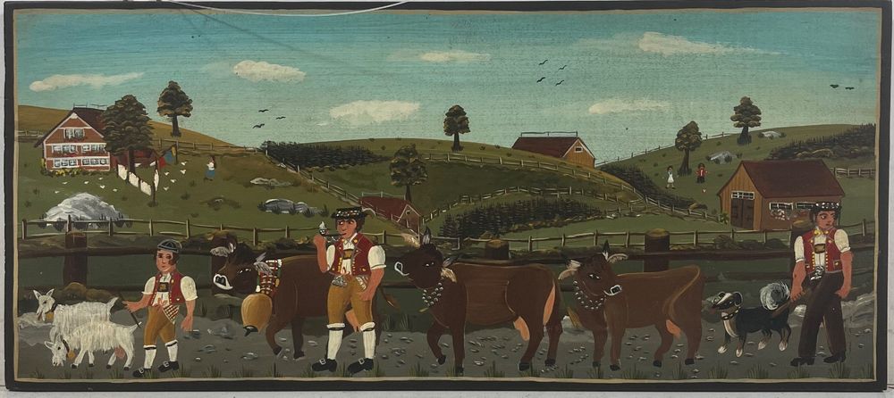 Appenzeller Alpenaufzug Gemälde, Verso Unl. Sig. (Gebraucht) in Root für CHF 30 – mit Lieferung ...