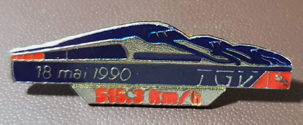 B131B - Pin TGV Zug Train 515.3 km/h. / In dunkelblau | Kaufen auf Ricardo