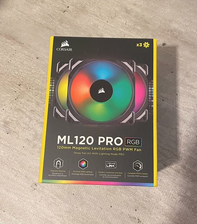 Corsair ML120 PRO 3er SET mit ICUE Controller | Kaufen auf Ricardo
