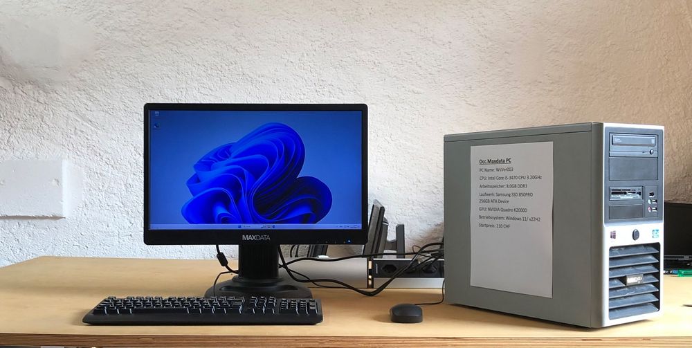 Occ. Maxdata Pc mit Bildschirm, Maus, Tastatur und Kabel | Kaufen auf ...