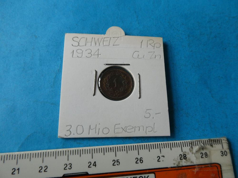 Schweiz 1934, 1 Rappen | Kaufen auf Ricardo