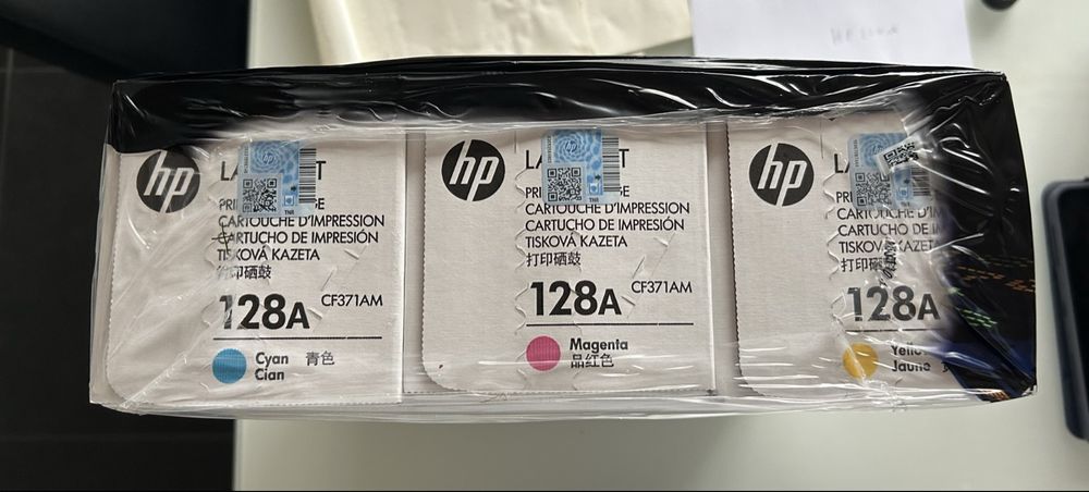HP 128A Original Druckerpatronen Tri-Pack, NEU & OVP! (Neu und ...