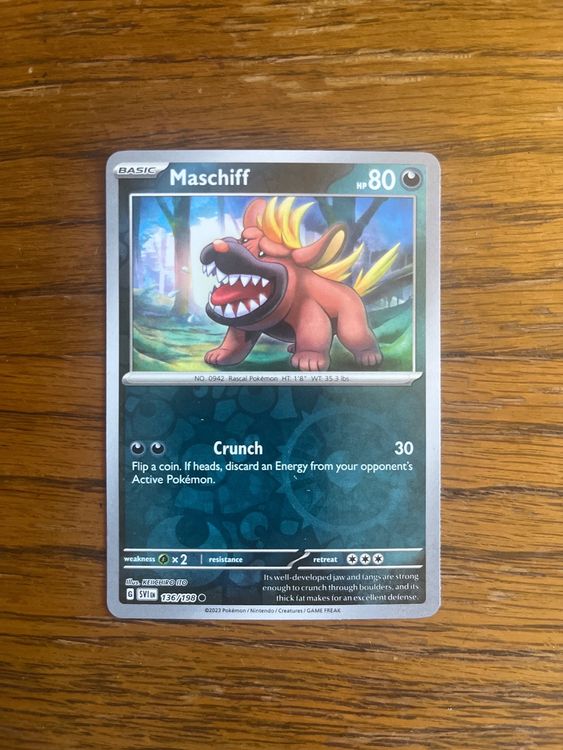 Carte Pokemon Maschiff Holo Reverse - SVIen - EN (Gebraucht) in ...