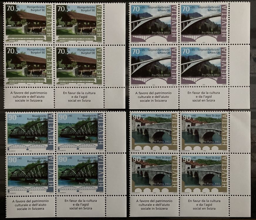 2003, PP Viererblöcke (**) Sammlung oder Frankatur !! (Neu (gemäss Beschreibung)) in Flawil für ...