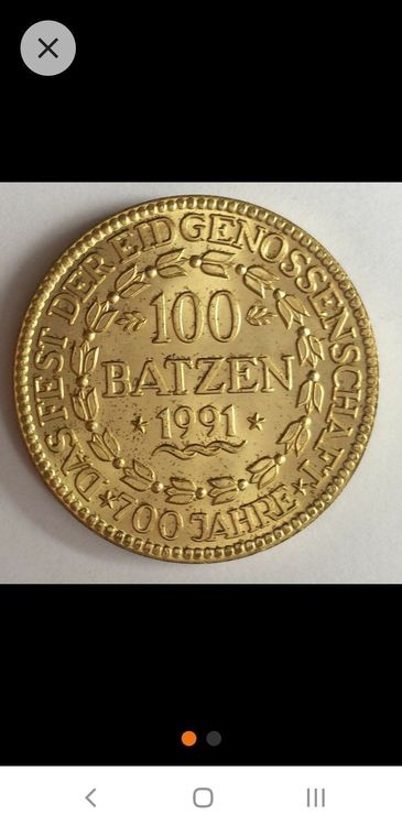 100 Batzen Schwyz 1991 (Gebraucht) in Näfels für CHF 25 – mit Lieferung ...