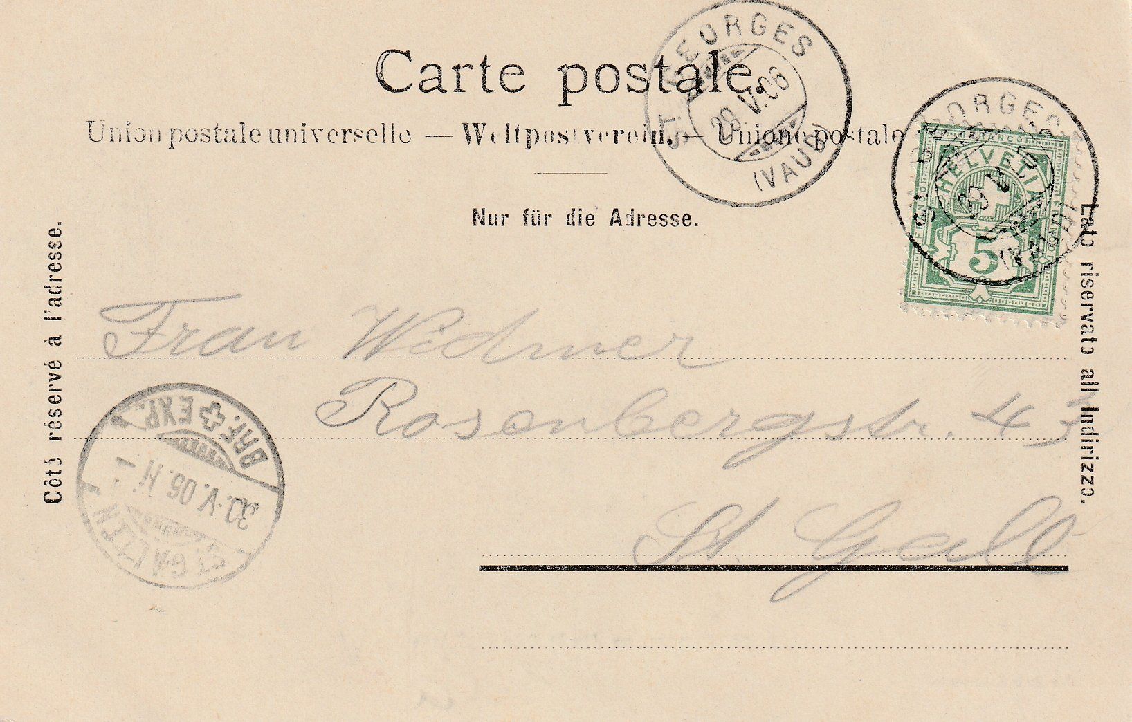 St-Georges Vaud Côte Malherbe Panorama um 1905 selten (Gebraucht) in ...