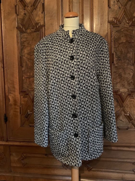 PETER HUHN 100% Wolle Tweed Mantel Gr. 40DE | Kaufen auf Ricardo