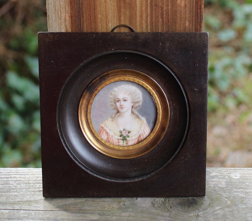 Miniatur Malerei elegante Dame signiert Périn um 1870 (Gebraucht) in Zürich für CHF 43 – mit ...