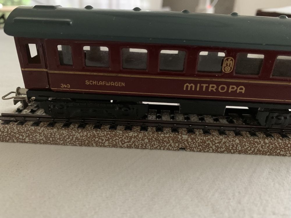 Märklin HO alter Schlafwagen MITROPA 343 Blech-Personenwagen | Kaufen ...