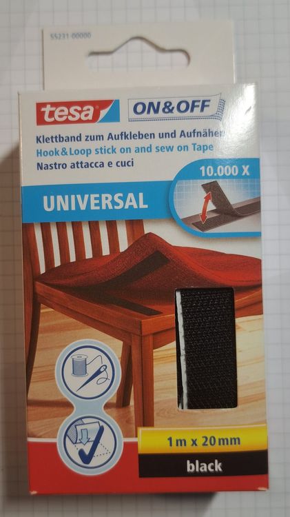 Tesa on&off - Klettband zum Aufkleben und Aufnähen (Neu (gemäss ...