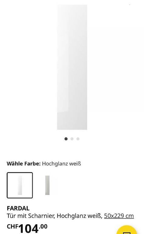 12 Stück FARDAL PAX weiss Hochglanz Schranktüre Scharniere (Gebraucht ...