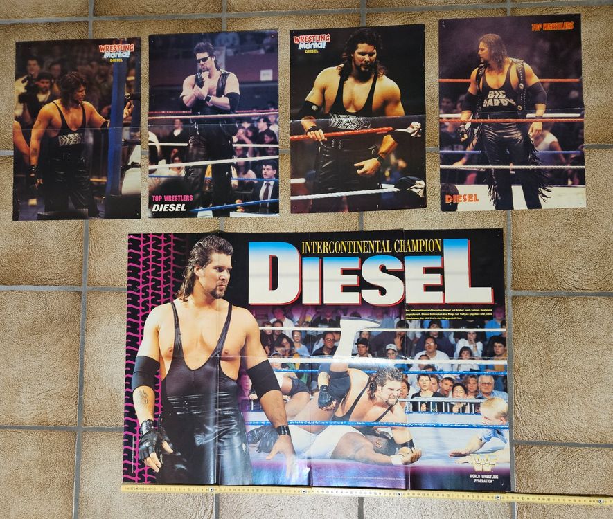 WWE Wrestling Poster Kevin Nash & Bret Hart WWF WCW Retro | Comprare su ...