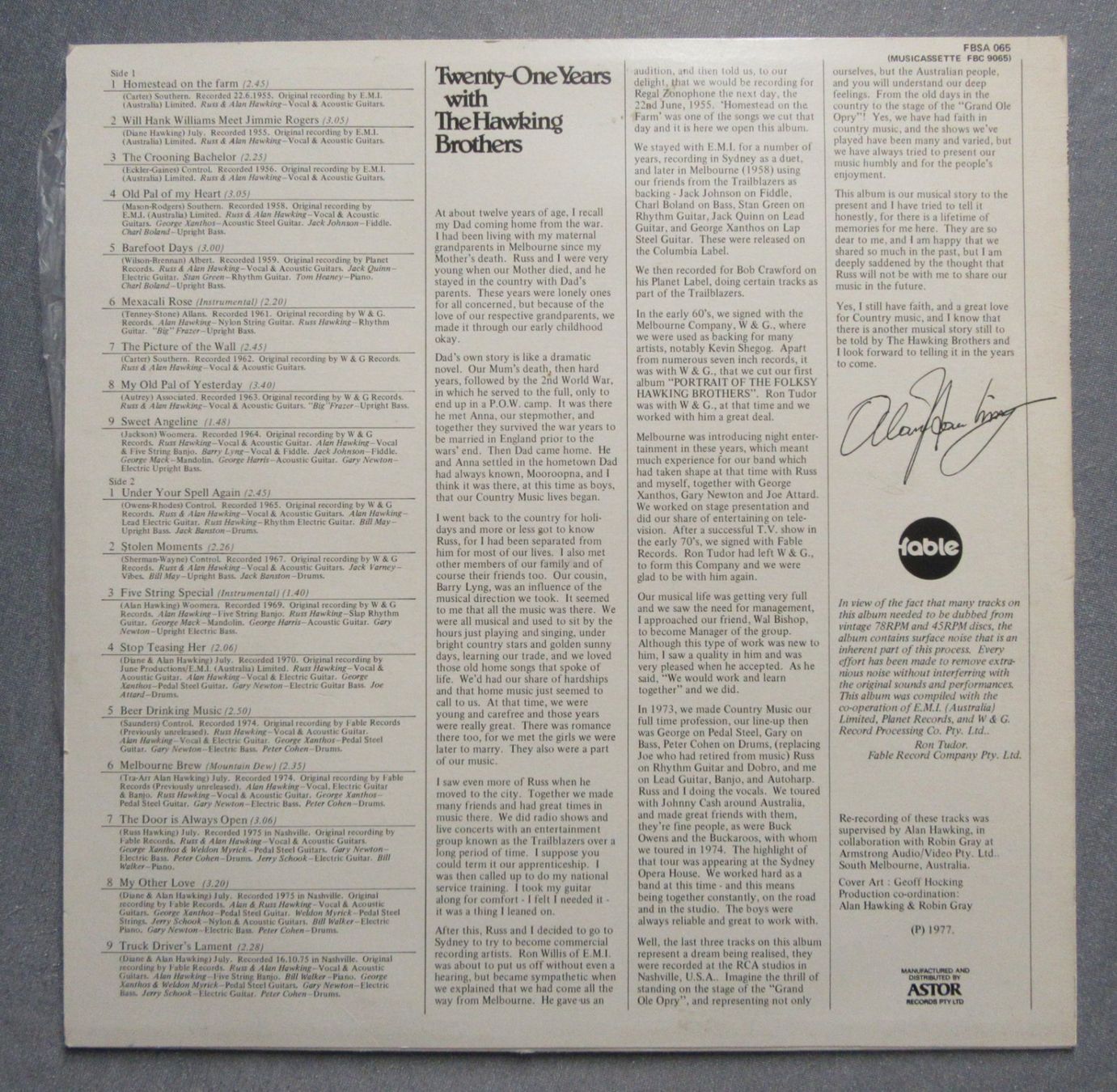 Twenty-One Years with The Hawking Brothers - LP ab CHF 4.00 (Gebraucht ...