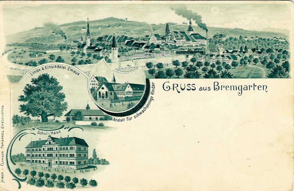 Bremgarten AG 4 Bildkarte Litho , 1901 (Gebraucht) in Solothurn für CHF 24 – mit Lieferung auf ...