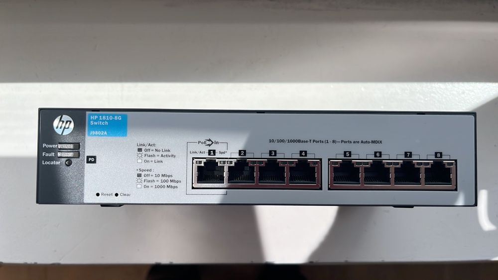 HP 1810-8G Switch, J9802A, 8 Port Gigabit PoE Switch (Gebraucht) in ...