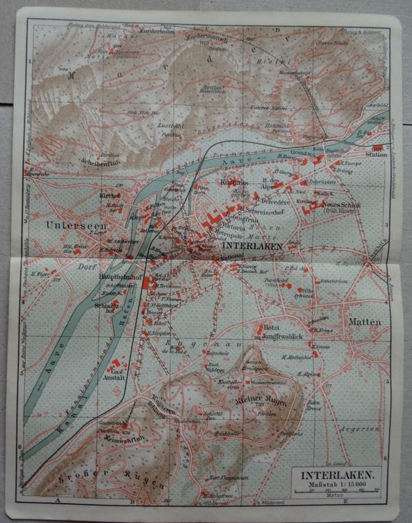 Bern Interlaken u.Umgebung Relief-Karte anno 1910 | Kaufen auf Ricardo