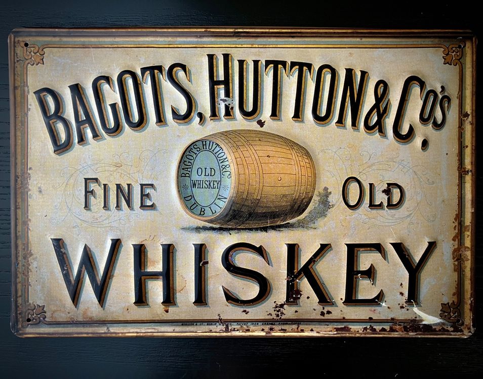 Altes Bagots-Hutton & Co's Whisky Schild, Bar, Pub (Gebraucht) in ...