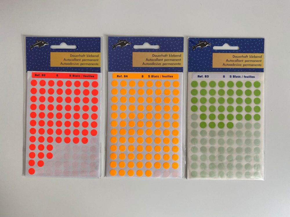 Punkte Sticker Aufkleber / Klebepunkte / Markierungspunkte (Gebraucht ...