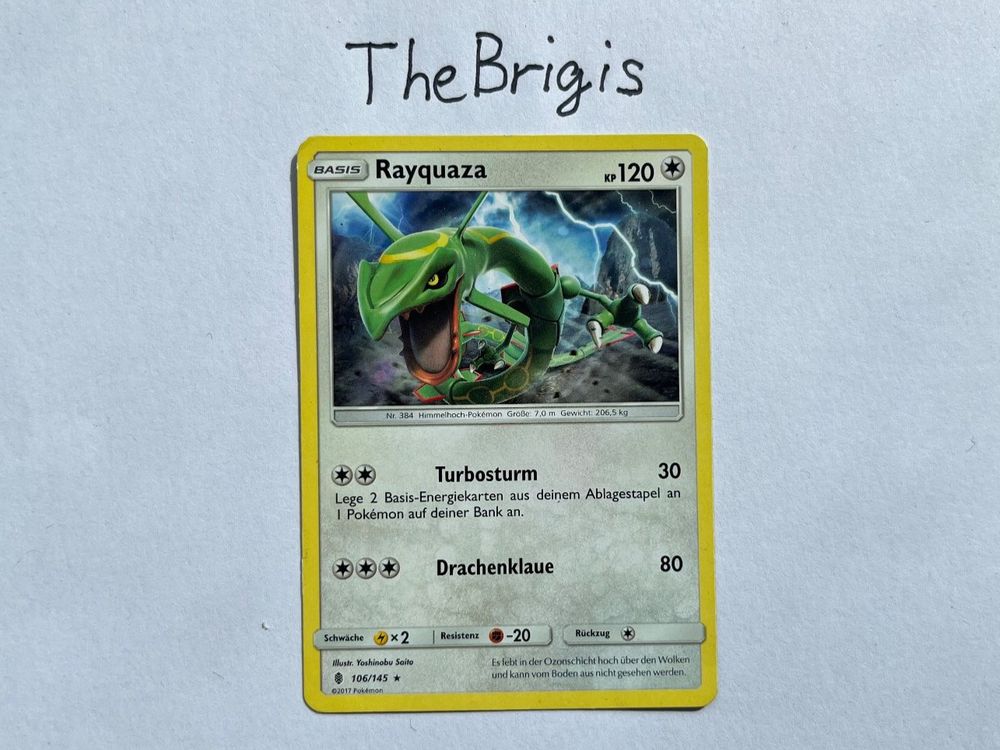 Rayquaza #106 Pokemon Guardians Rising Pokemon Karte Card (Neu (gemäss ...
