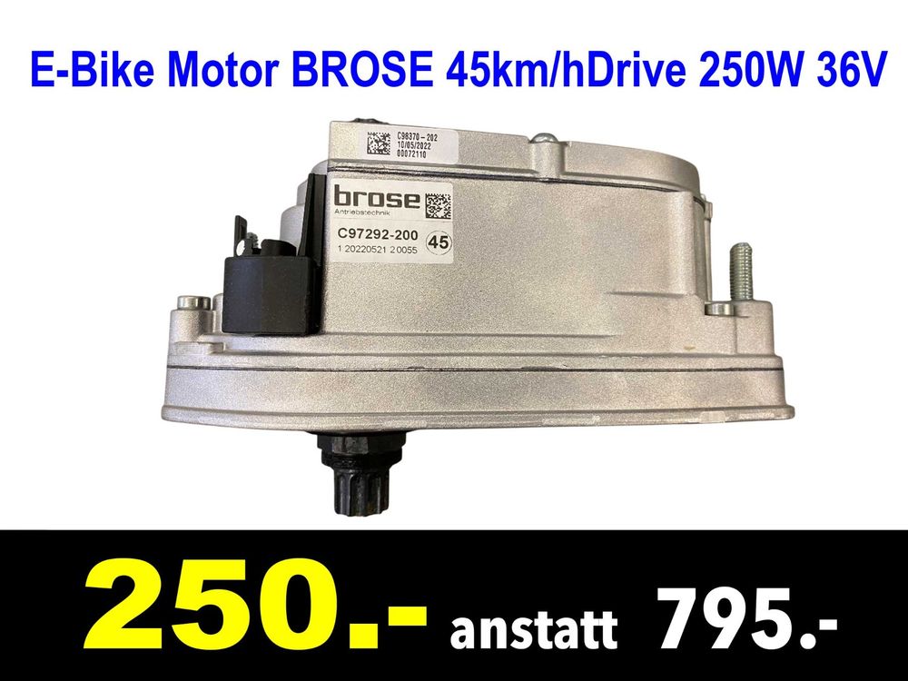 🔴 E-Bike Motor BROSE 45 km/h Drive 250W 36V /004B (Neu und ...