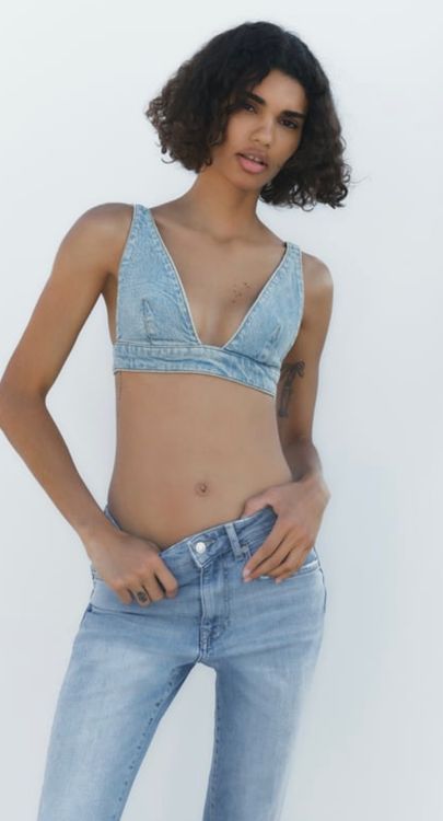 NEU ZARA DENIM-BRALETTE BLAU (Neu und originalverpackt) in Klingnau für CHF 8 – mit Lieferung ...