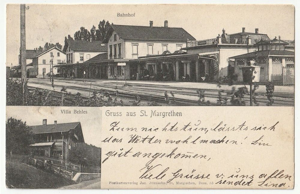 St.Margrethen SG Bahnhof & Villa Behles 1906 (Gebraucht) in Rapperswil ...