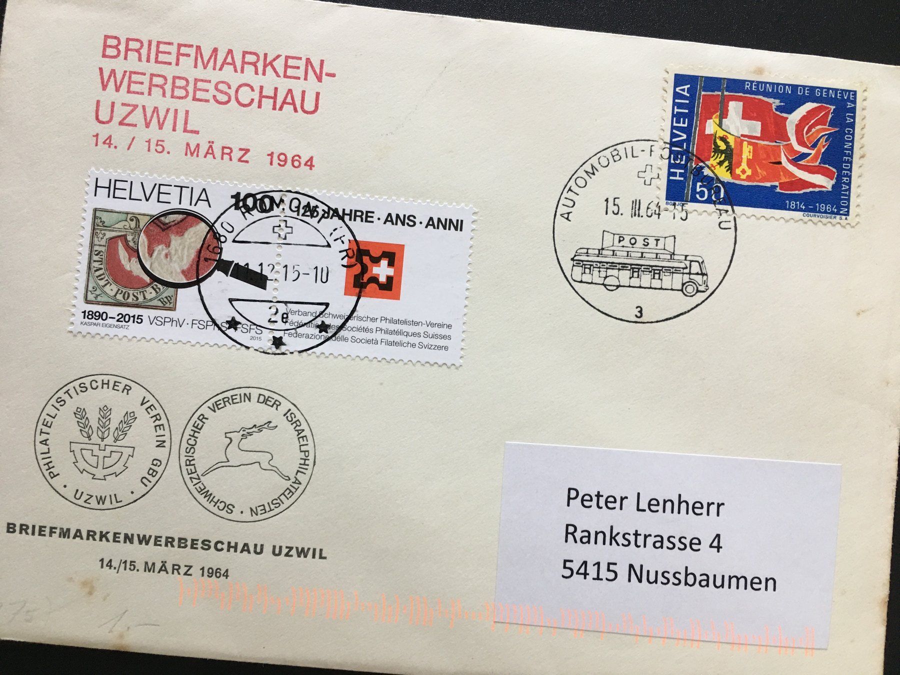 Automobil Postbureau 15.3.64 Uzwil + 125 Jh VSPhV unikat (Gebraucht) in ...