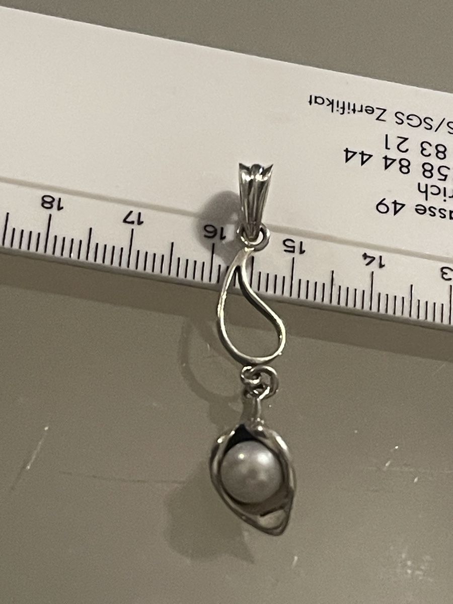 Vieux Pendentif argent 925 et perle / SVP lisez le texte (D'occasion) à ...