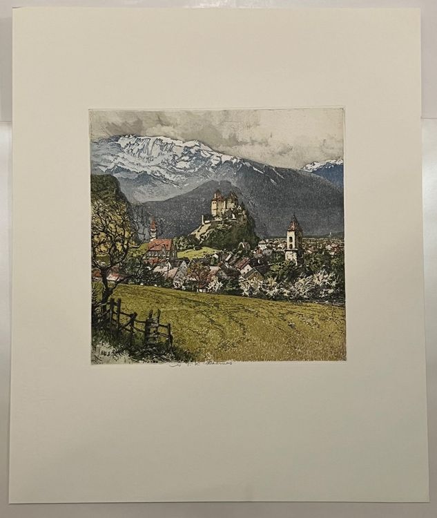 Farbradierung Luigi Kasimir Liechtenstein Balzers original (Gebraucht) in Vaduz für CHF 50 – mit ...