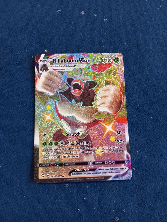 SHINY Rillaboom VMax Full Art (EN) Shining Fates SV106 (Neu (gemäss ...