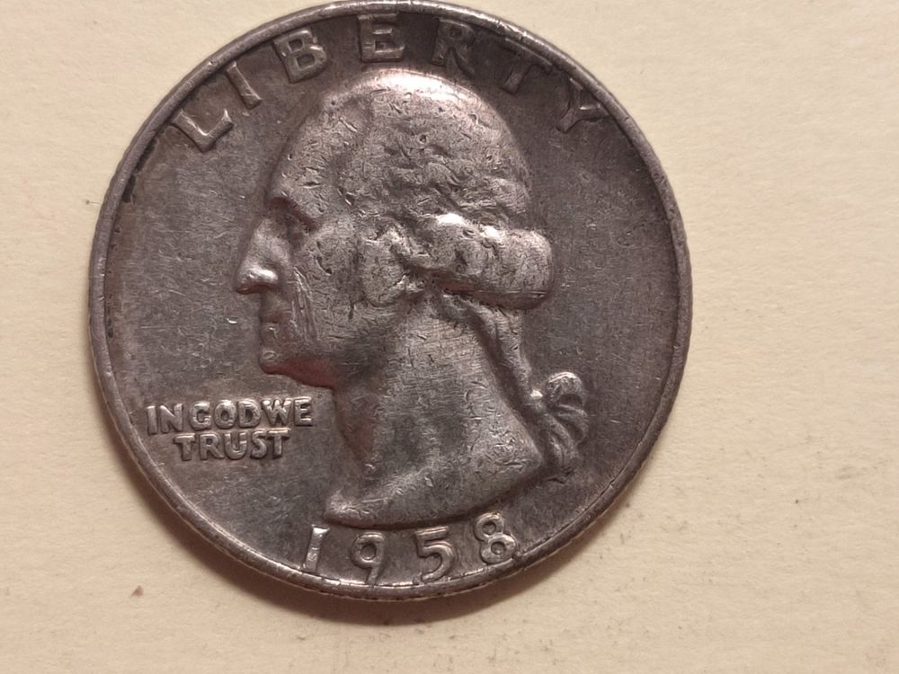 Sammler Silbermünze: USA Quarter Dollar 1958 Guter Zustand! (Gebraucht ...